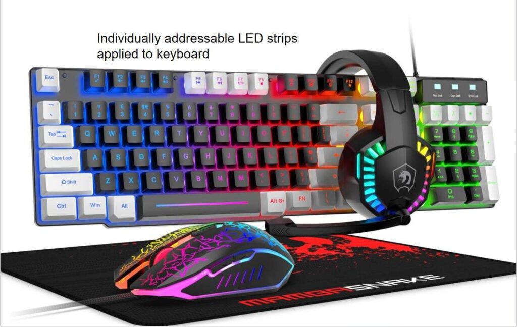 Computer PC Setup with Addressable LED Strips Lighting Ideas for Cases ...