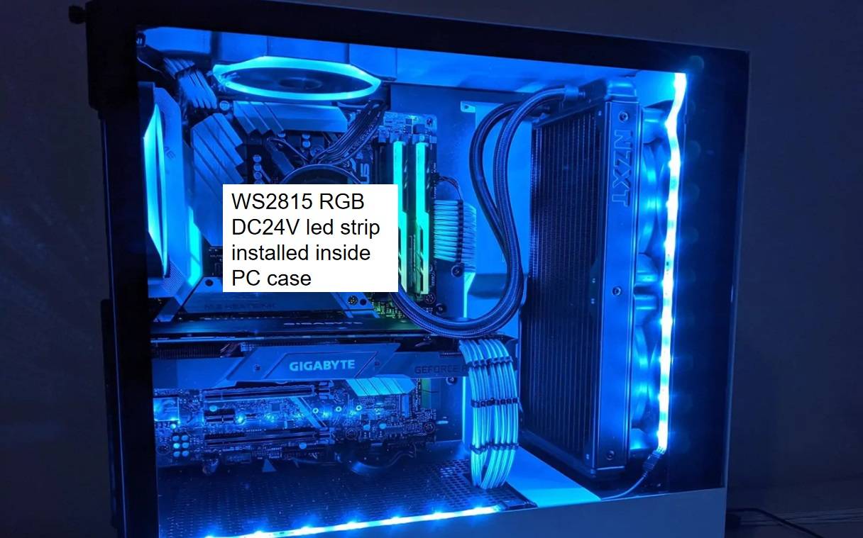 Computer PC Setup with Addressable LED Strips Lighting Ideas for Cases ...