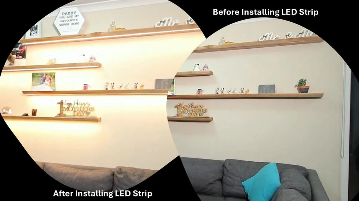 How to Install LED Strip Lights on Shelves - LEDSuntech