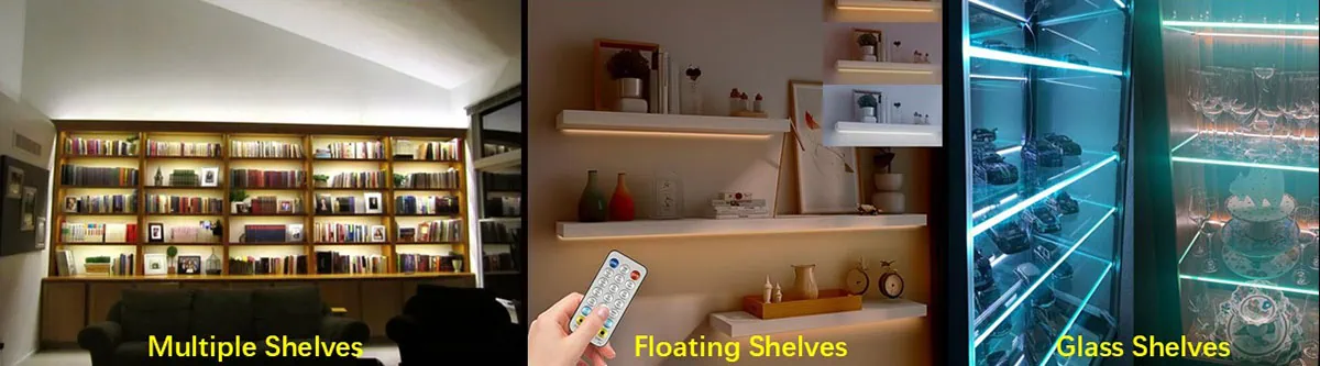 How to Install LED Strip Lights on Shelves - LEDSuntech