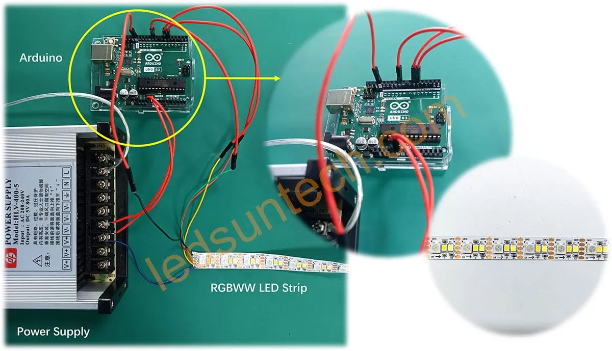 How to Program RGBWW LED Strips with Arduino - LEDSuntech