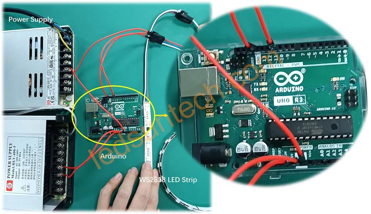 Programming Ws2818 Addressable Led Strips With Arduino Ledsuntech