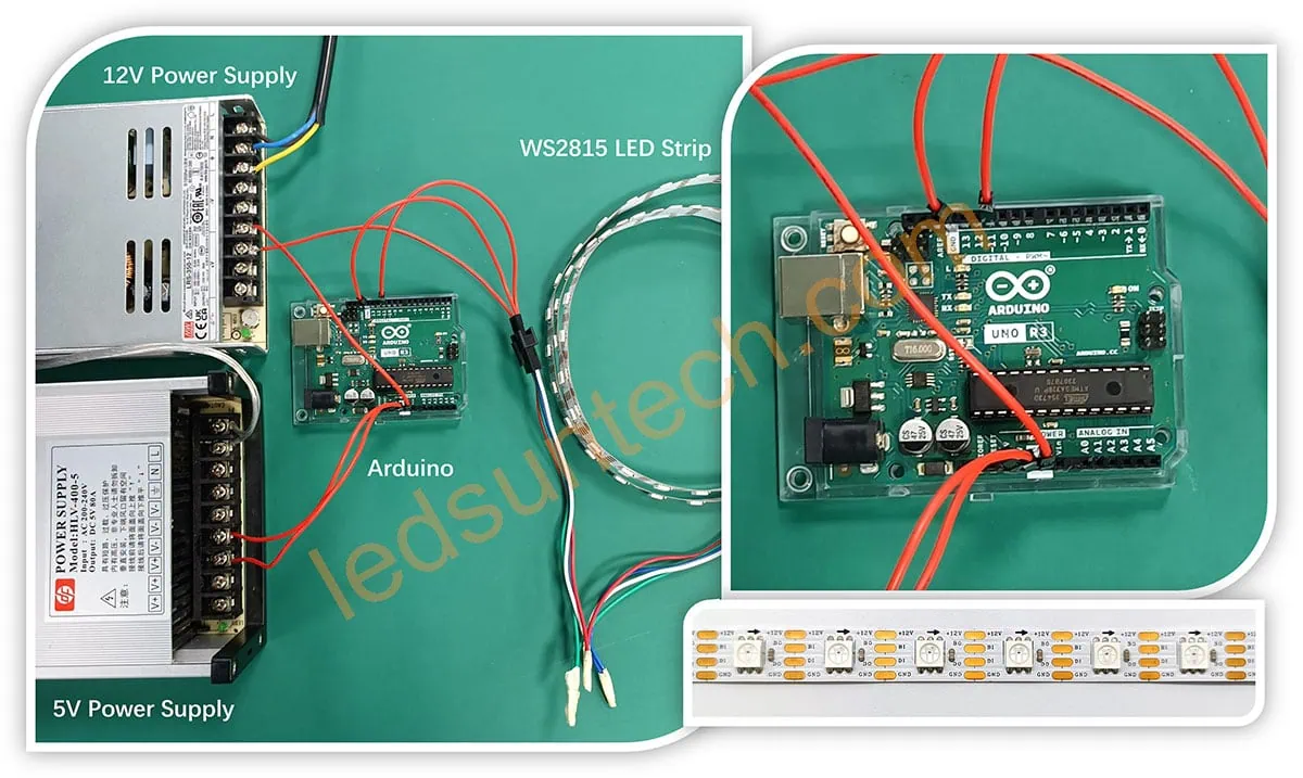 WS2815 Programmable LED Strips Arduino Setup - LEDSuntech
