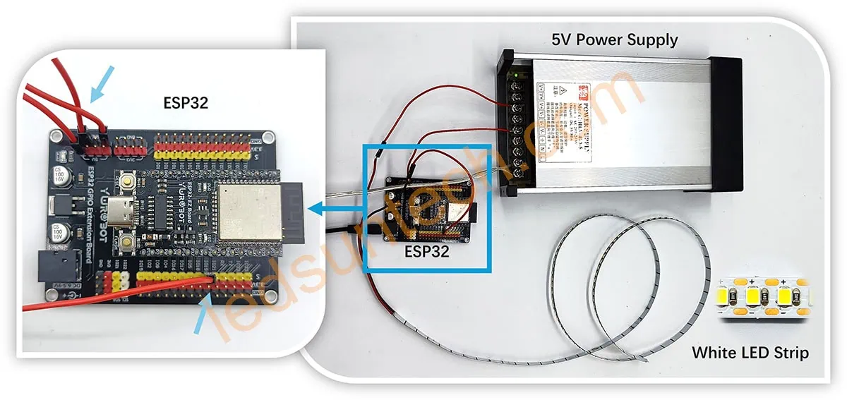 How to Control White LED Strips with ESP32 - LEDSuntech