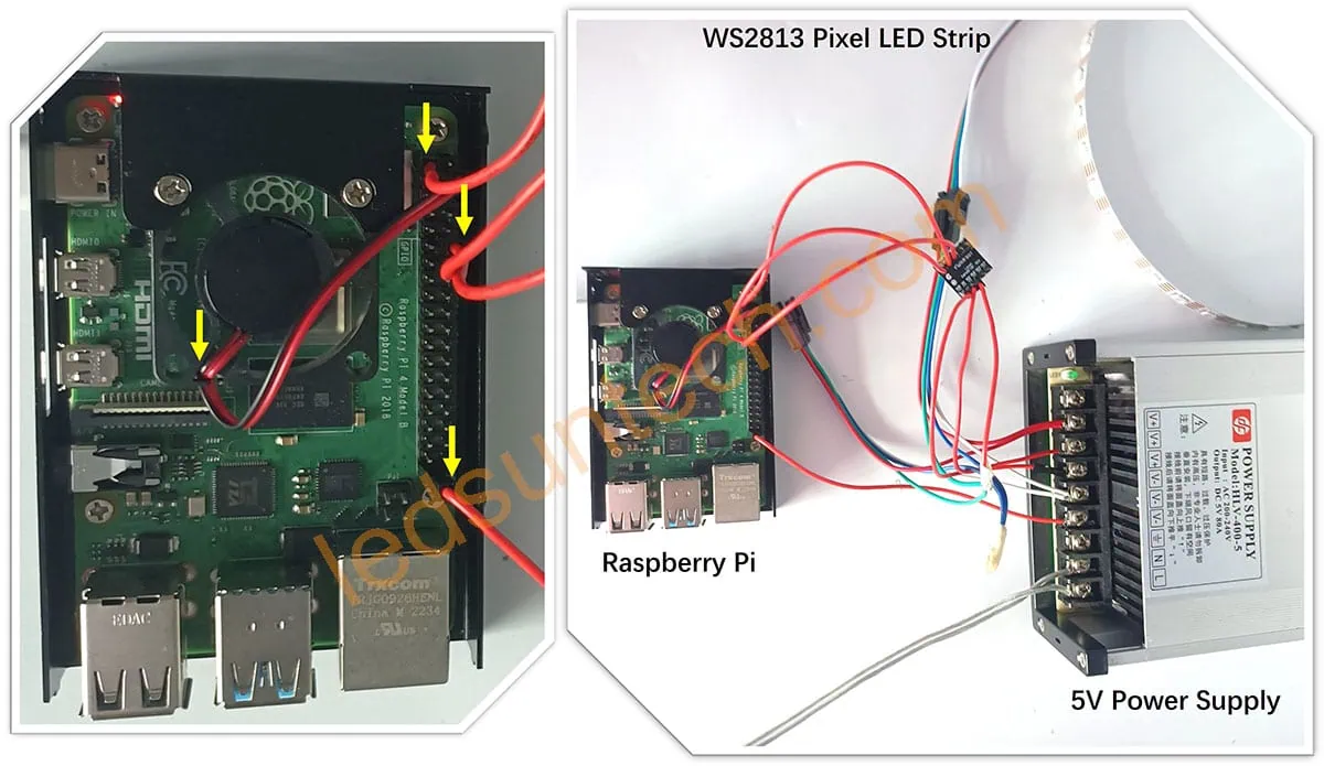 Wiring WS2813 Addressable LED Strips to the Raspbery Pi - LEDSuntech