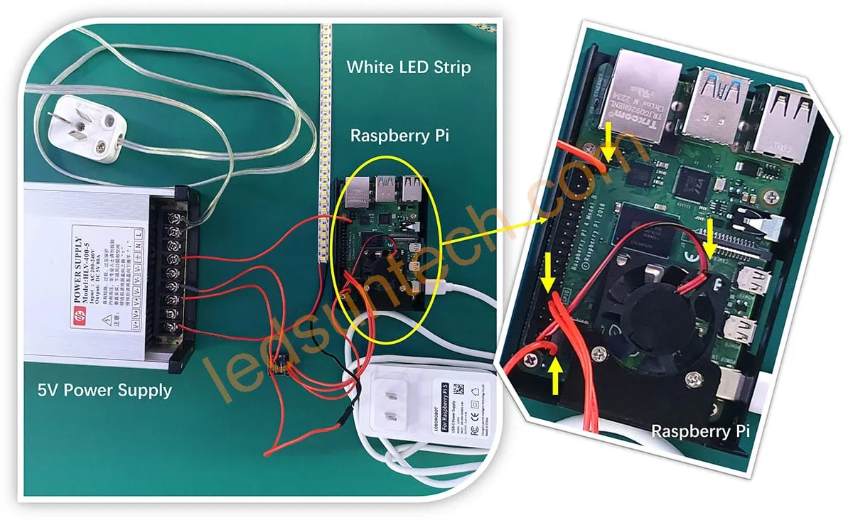 Connect and Control White LED Strips via Raspberry Pi - LEDSuntech