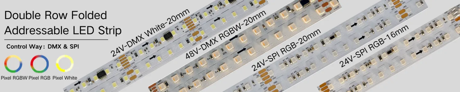 Where to Use Double Row Folded Pixel LED Strips: Architectural Outlines ...